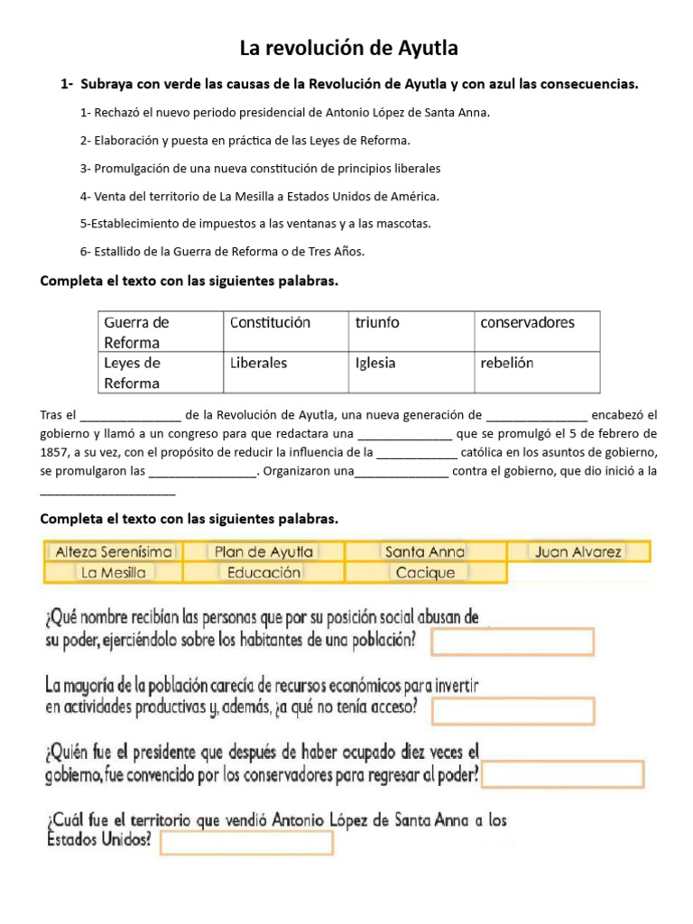 Revolucion de Ayutla | PDF