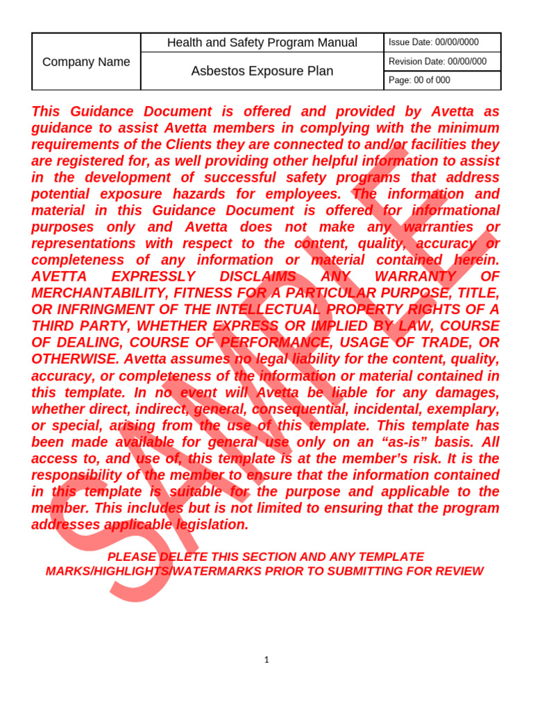 Asbestos Exposure Plan V5 | PDF | Asbestos | Personal Protective Equipment