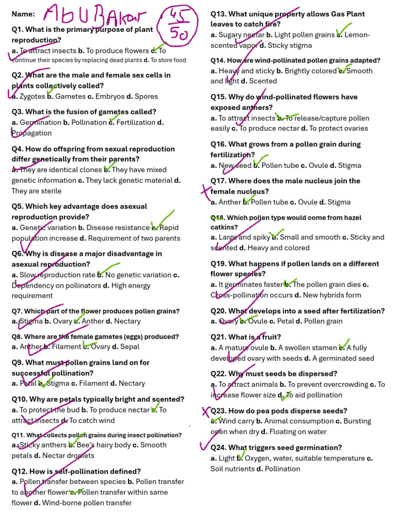 Class 6 Science Chapter 2 | PDF | Flowers | Pollination