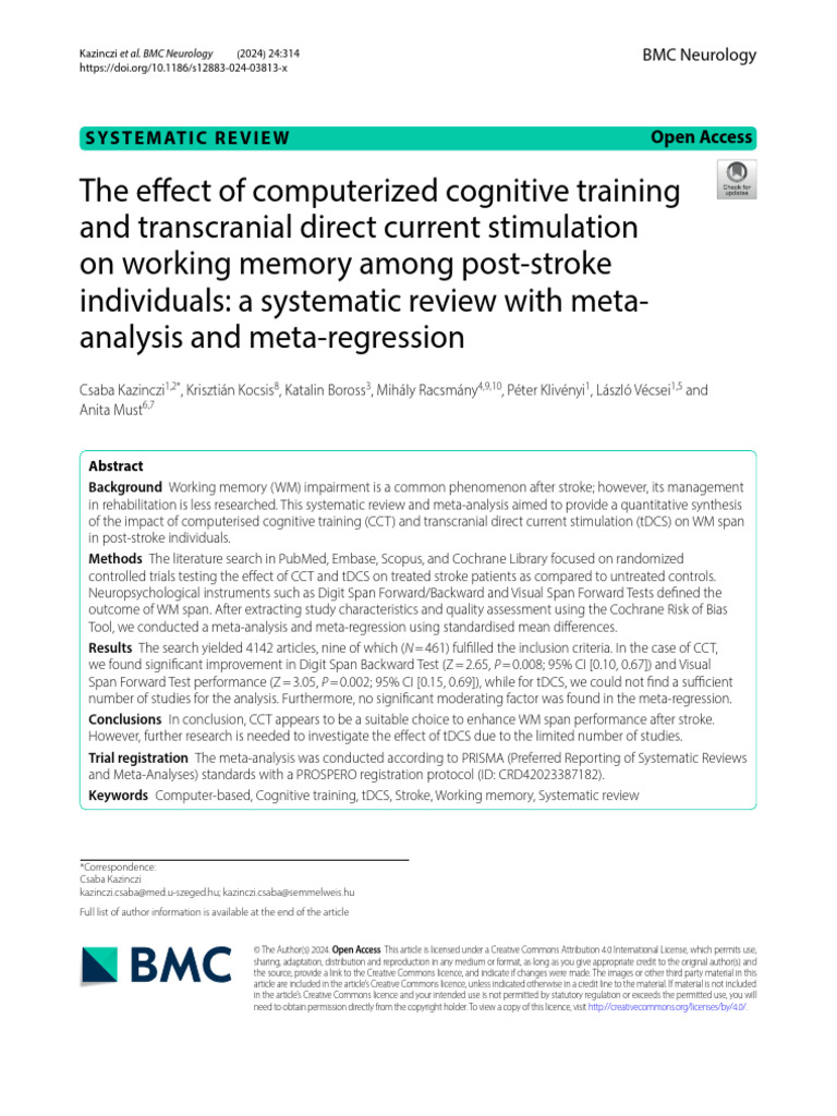 The Effect of Computerized Cognitive Training | PDF | Wechsler Adult ...