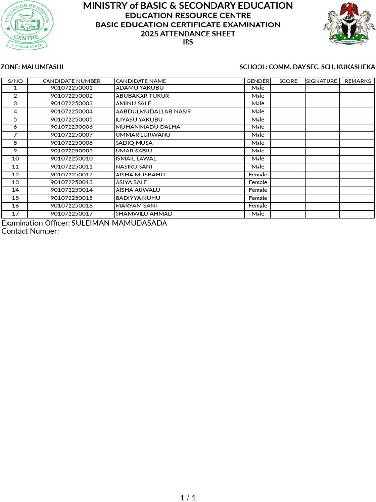 2025 IRS Attendance Sheet 17 - 06 - 10.7030000 | PDF
