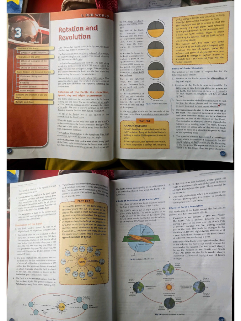 Class 9 - Rotation Revolution | PDF