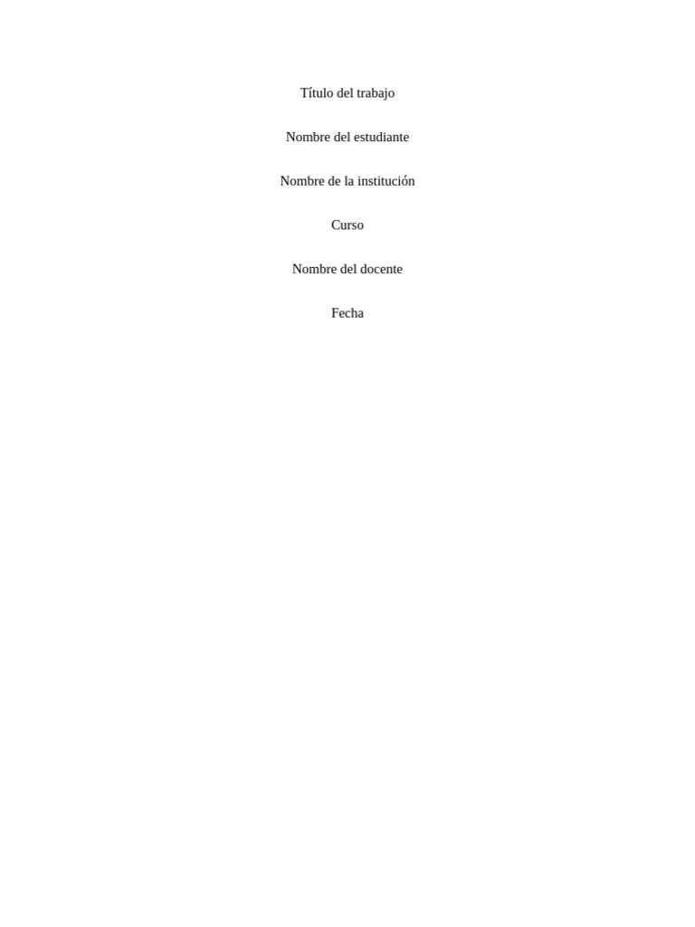 Plantilla Apa | PDF