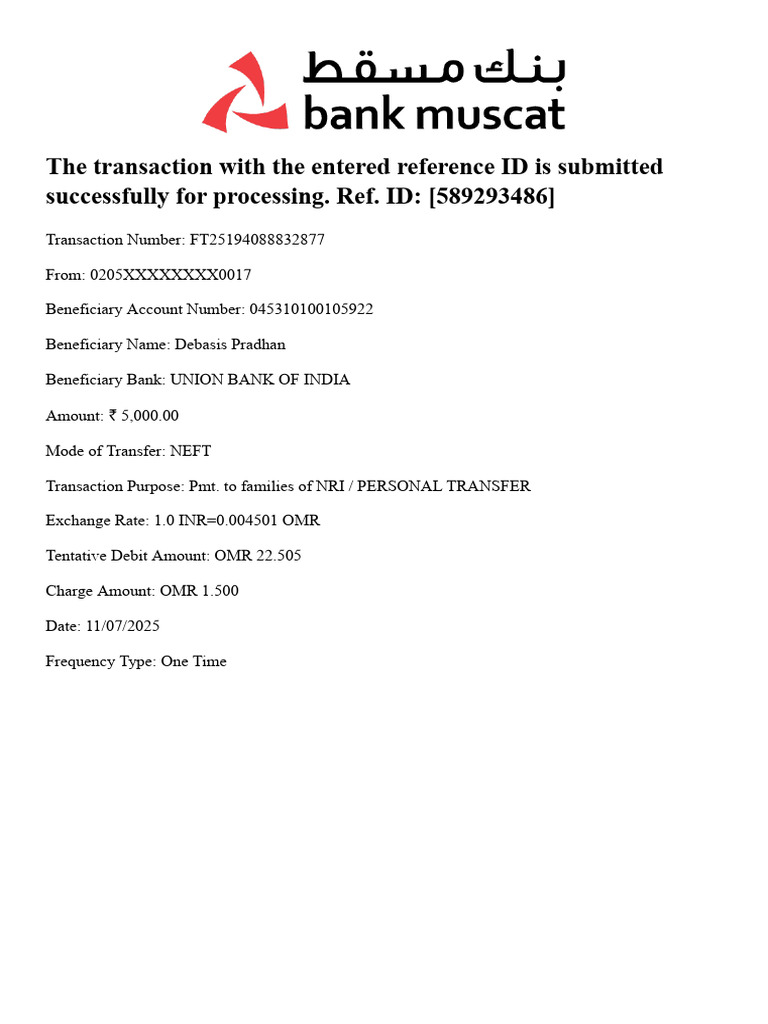 NEFT Transaction Confirmation for Debasis Pradhan | PDF