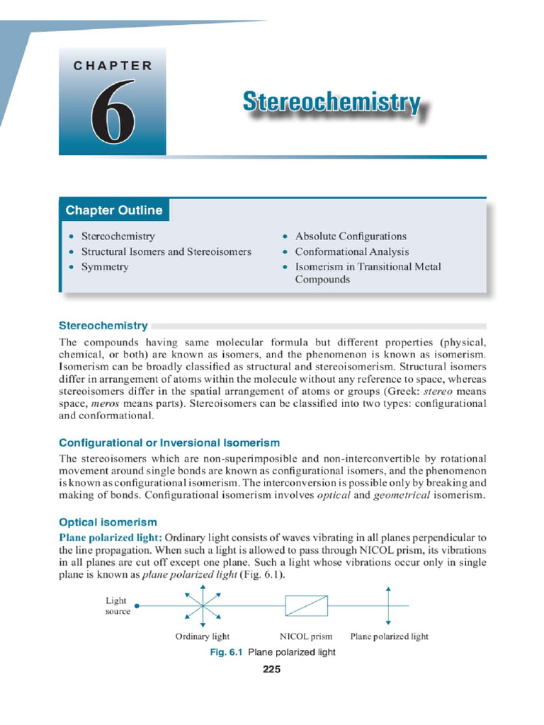 Stereochemistry - Lecture Notes | PDF
