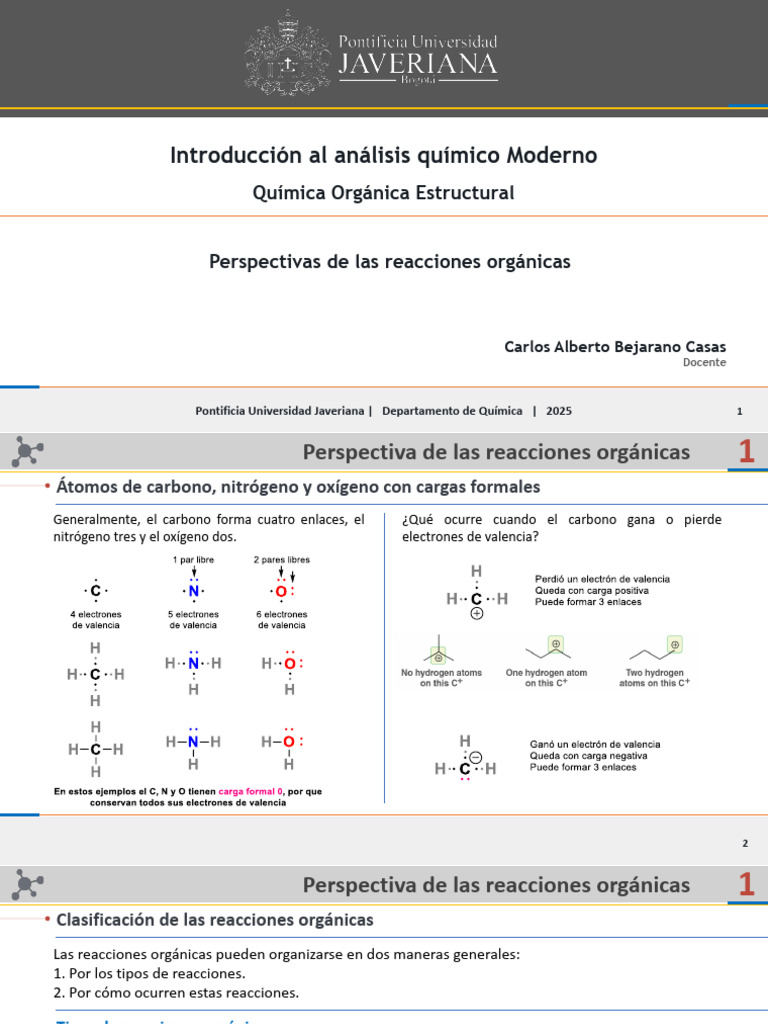 Clasificación de Reacciones Orgánicas | PDF | Enlace químico ...