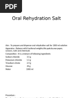 ORS Composition and Ingredients Overview | PDF | Electrolyte | Dehydration