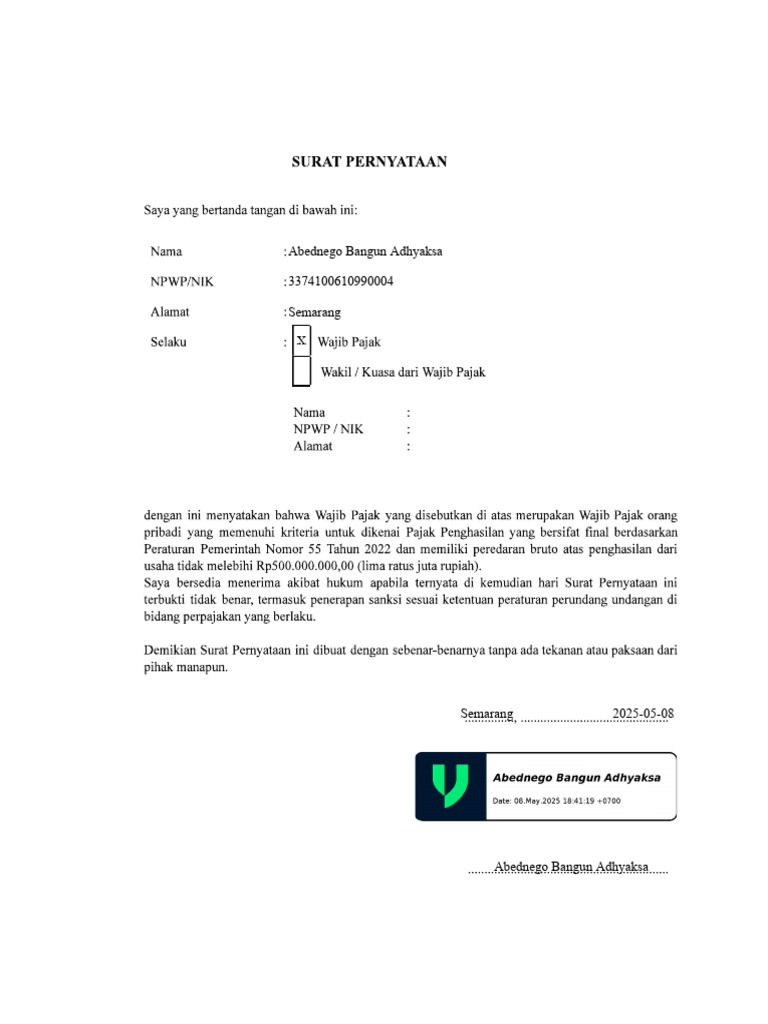 Signed Msme Declaration | PDF