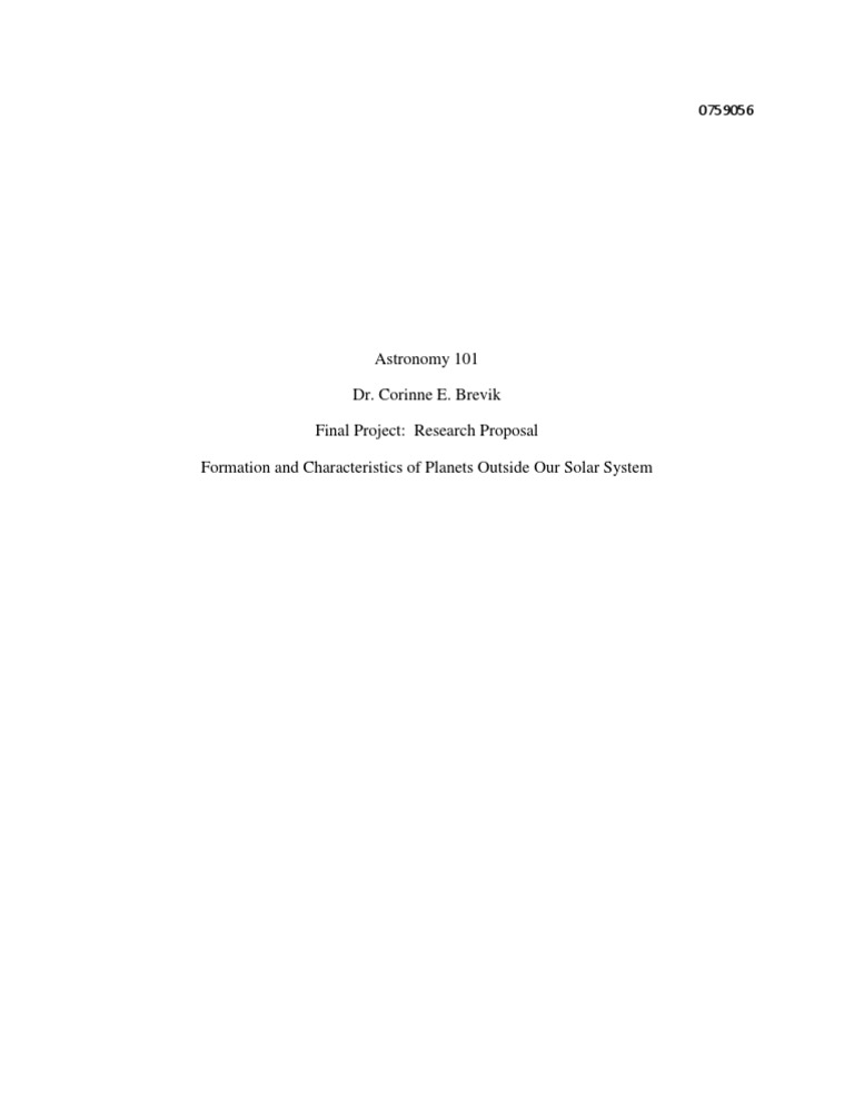 Astronomy 101 Research Proposal | PDF | Technology & Engineering ...