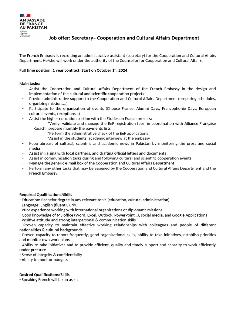 2024 Scac Secretary 1 Year Contract-2 | PDF | Salary | Business