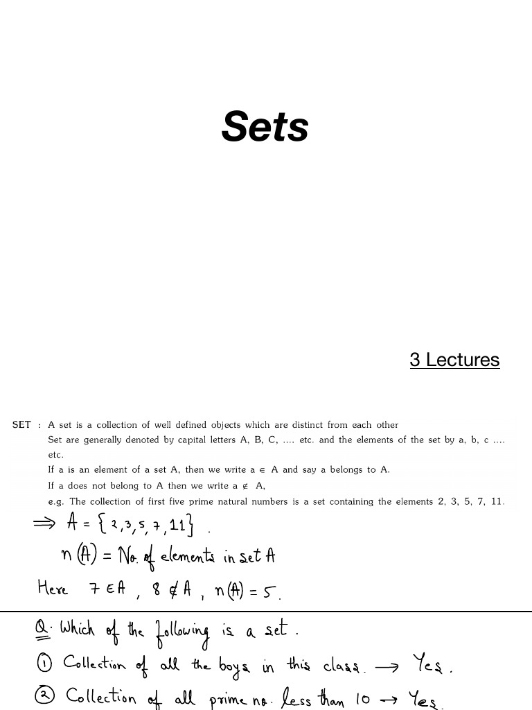 Sets Pdf