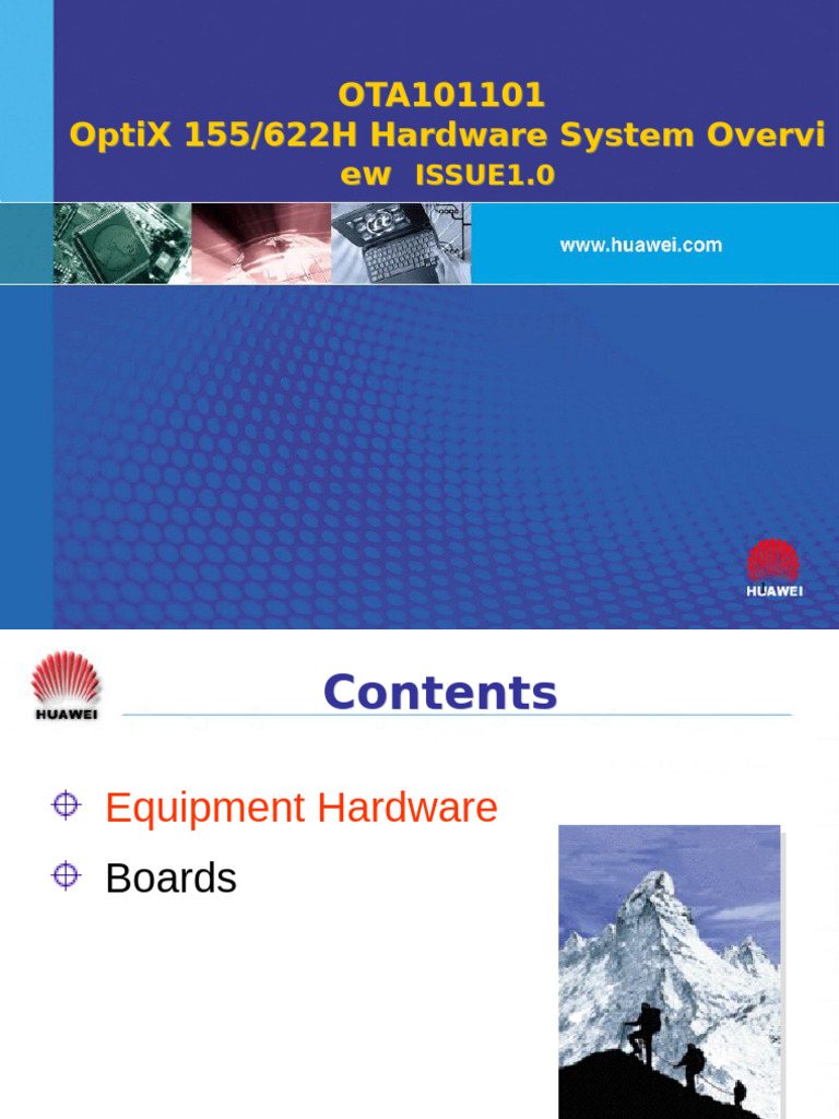 OTA101101 OptiX 155622H Hardware System Overview ISSUE1.0 | PDF | Asynchronous Transfer Mode ...