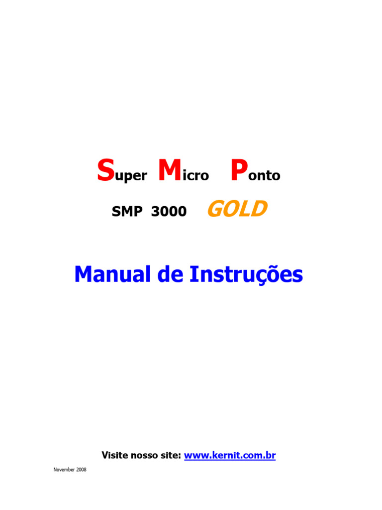 Manual SMP 3000 Digital - KERNIT Ind | PDF | Parafuso | Vestir-se