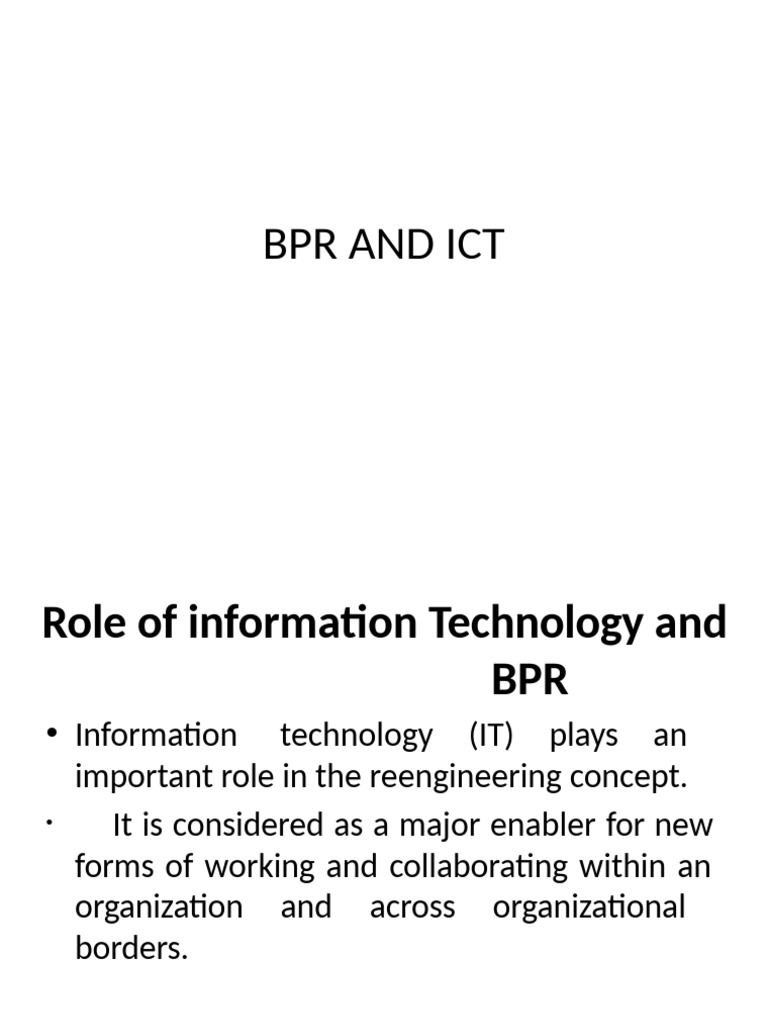 BPR and Ict 2 | PDF