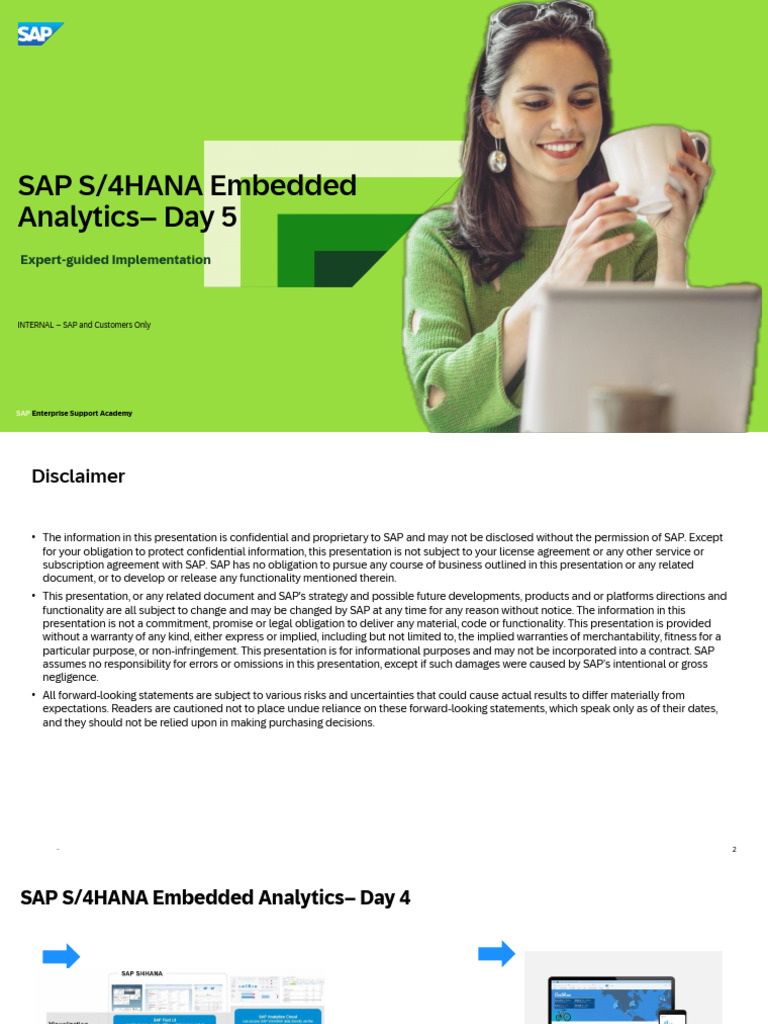 S4HANA Embedded Analytics Day 5 | PDF | Data Warehouse | Analytics