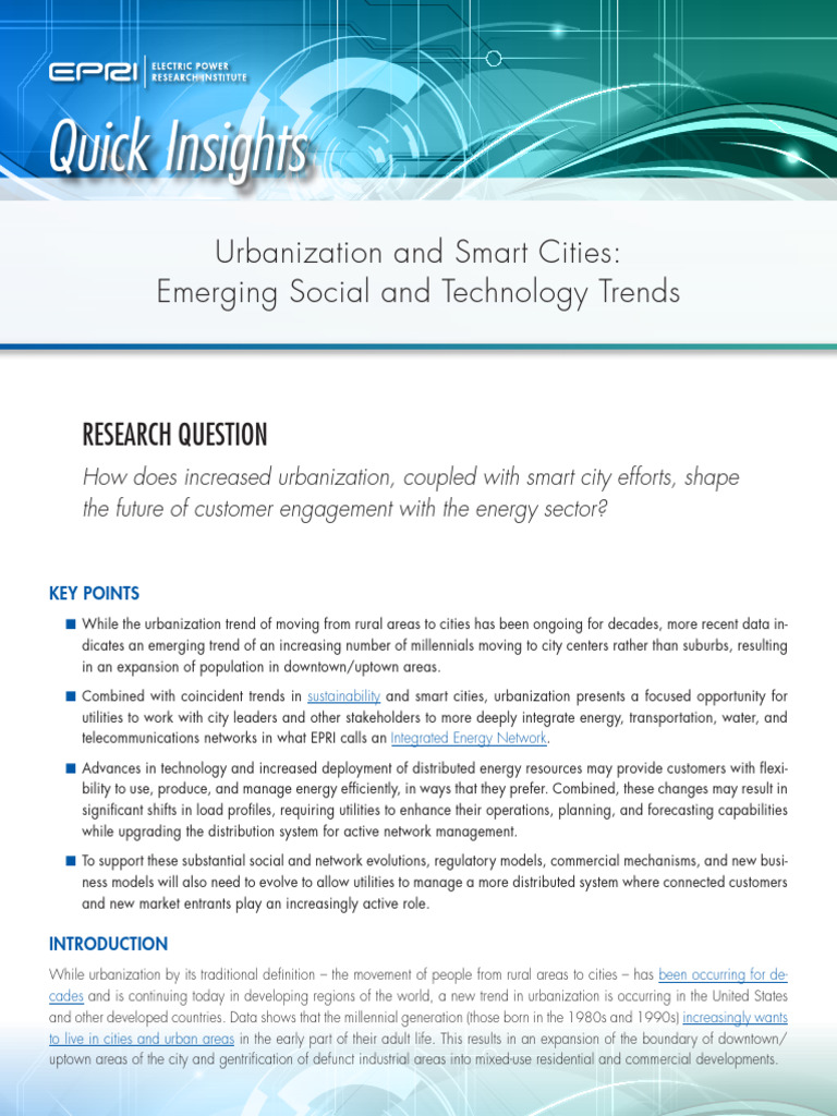 Urbanization and Smart Grid Integration | PDF | Smart Grid ...