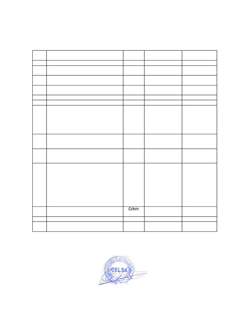 Tabla de Datos Tecnicos N2xsy 1x120mm2 | PDF | Ingenieria Eléctrica | Electromagnetismo