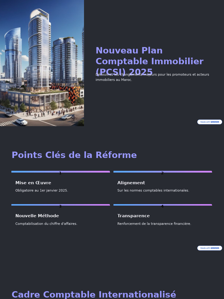 Presentation Nouveau Plan Comptable Immobilier PCSI 2025 | PDF ...