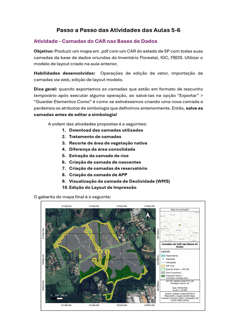 Mapeamento de CAR em SP: Passo a Passo | PDF | Vértice (Geometria ...