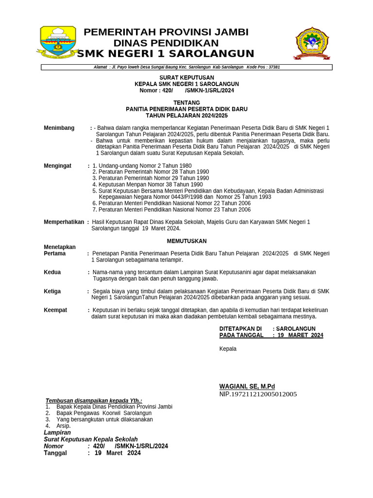 SK PPDB 2024-2025 A | PDF