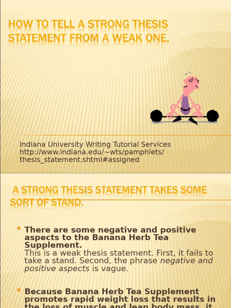 A Strong Thesis Statement From A Weak Thesis | PDF | Thesis