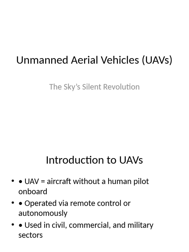 Understanding Unmanned Aerial Vehicles Pdf