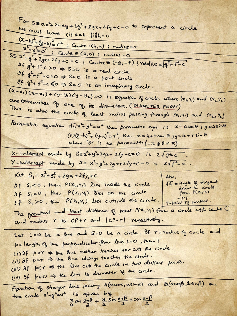 Advanced Circle Calculations Guide | PDF
