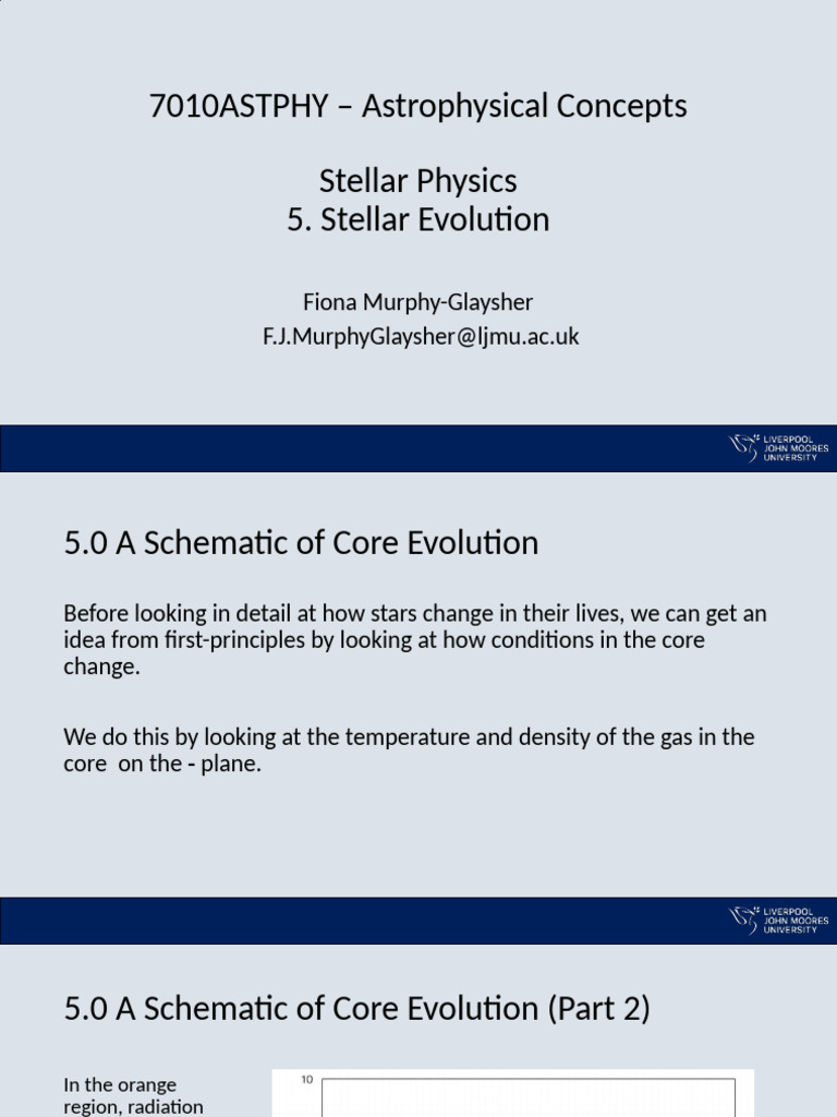 5.0-5.2 Stellar Evolution Student Version | PDF | Stars | Astronomical ...