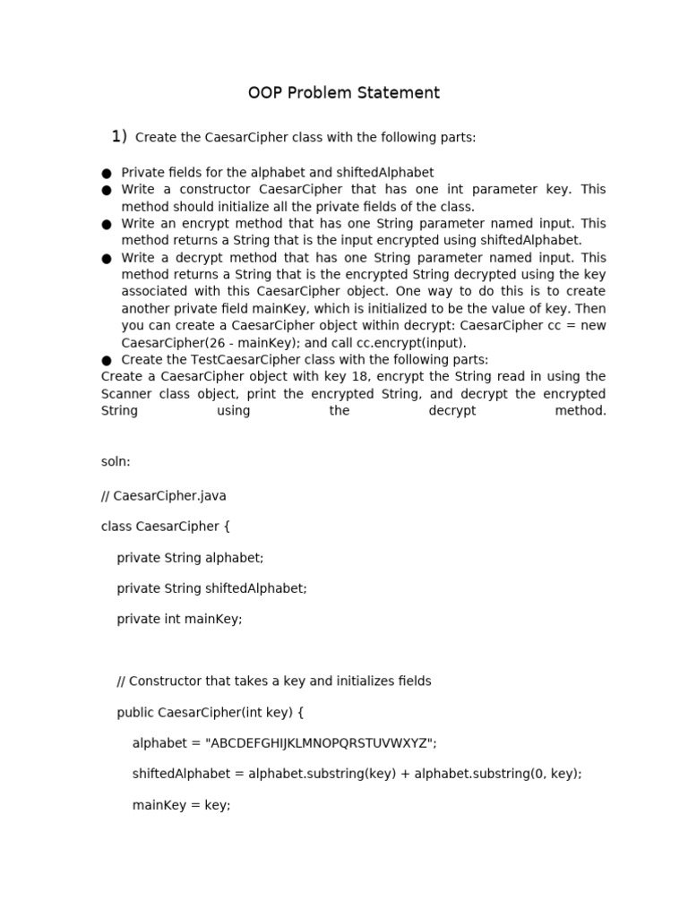 OOP Problem Statement 2024-25 Sem 2 | PDF | Constructor (Object ...