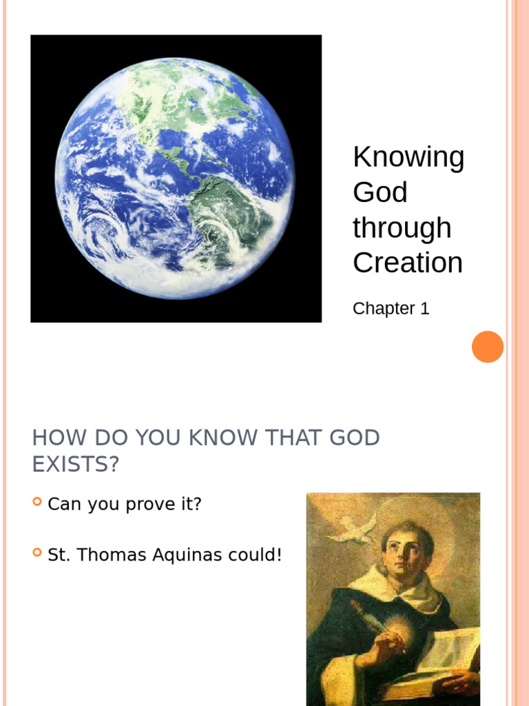 CCD Grade 7 - Ch. 1 Knowing God Through Creation | PDF | Catholic ...