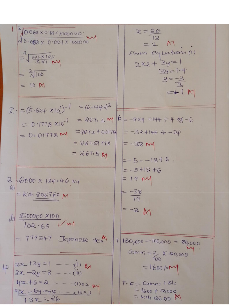Mathematics f2 Ms-set3 | PDF