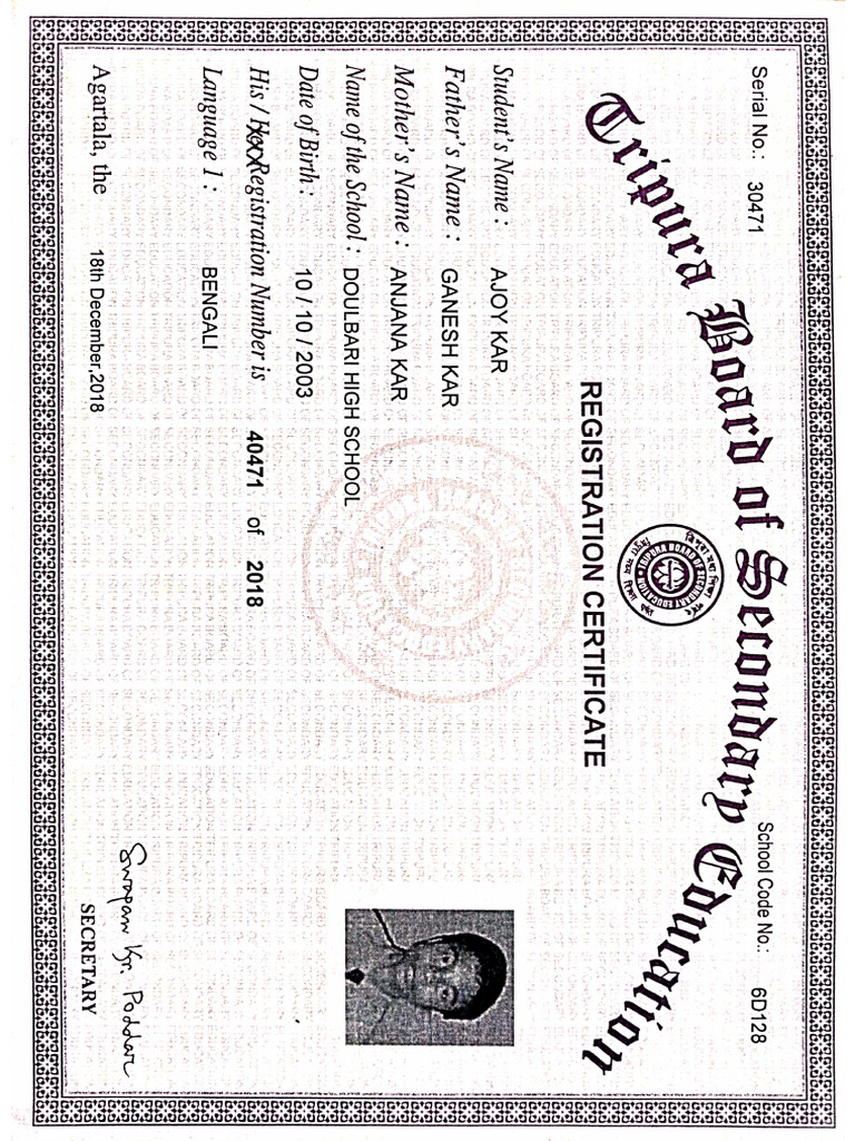 XTH Registration Certificate | PDF