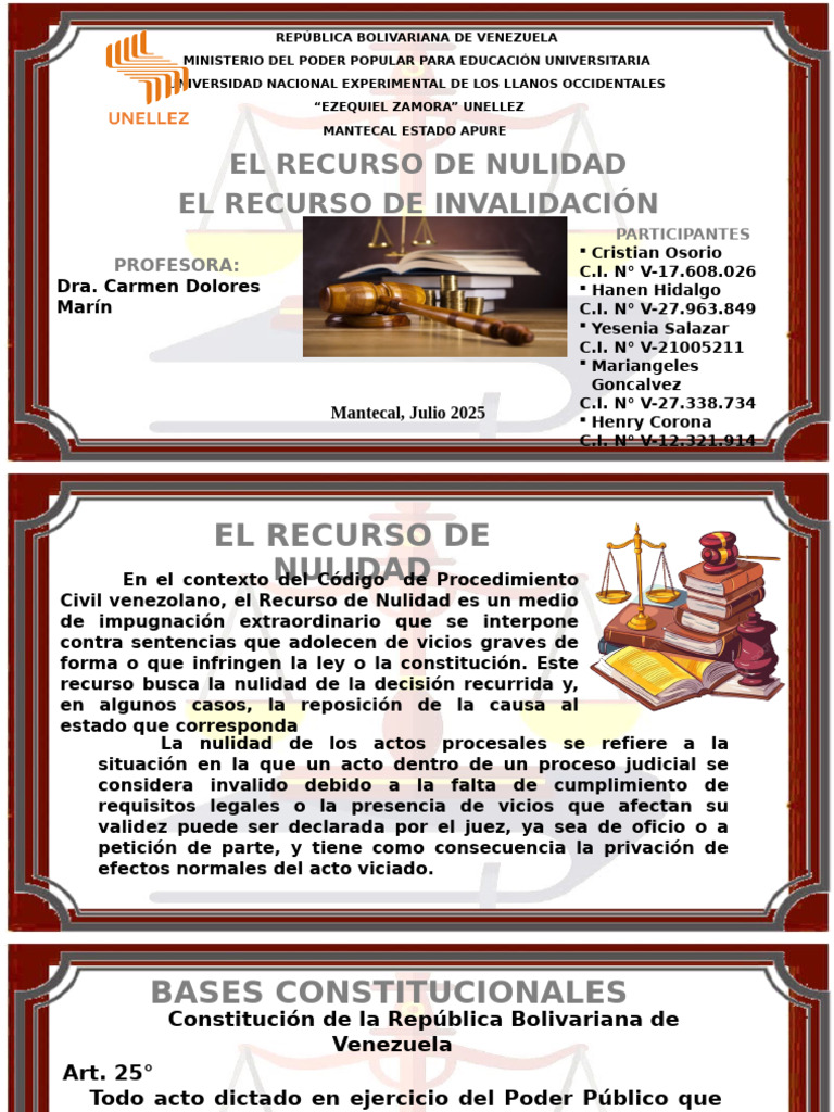 Diapositivas Procedimiento Civil Venezolano | PDF | Debido al proceso ...