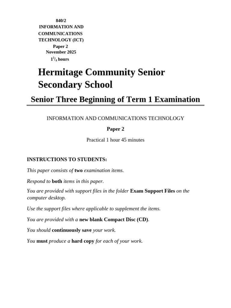 ICT Exam Paper: Sales & Environment Presentation | PDF