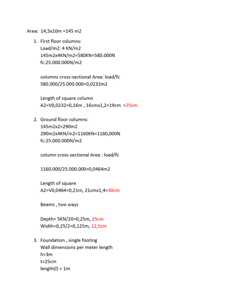 Techno Structure Calculations | PDF