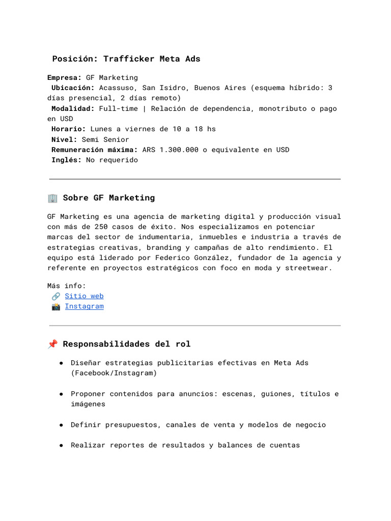 Trafficker Meta Ads en GF Marketing | PDF | Marketing | Business