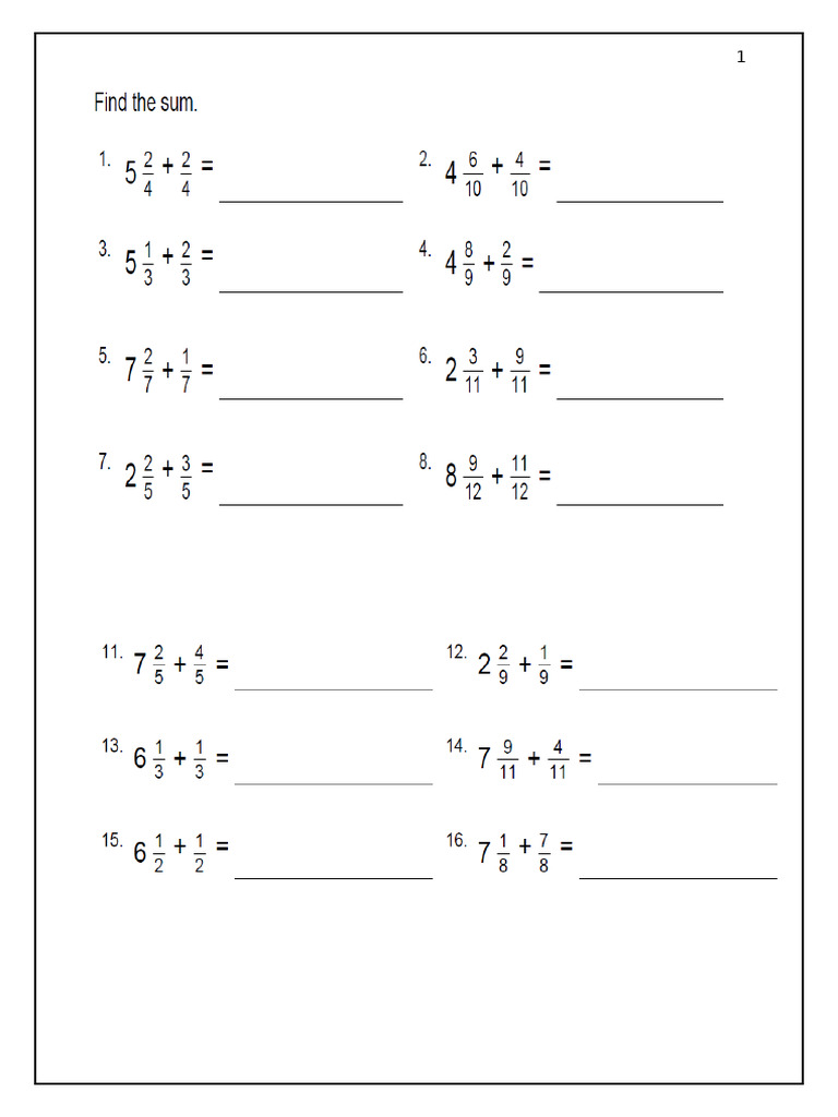 Fraction Word Problems | PDF