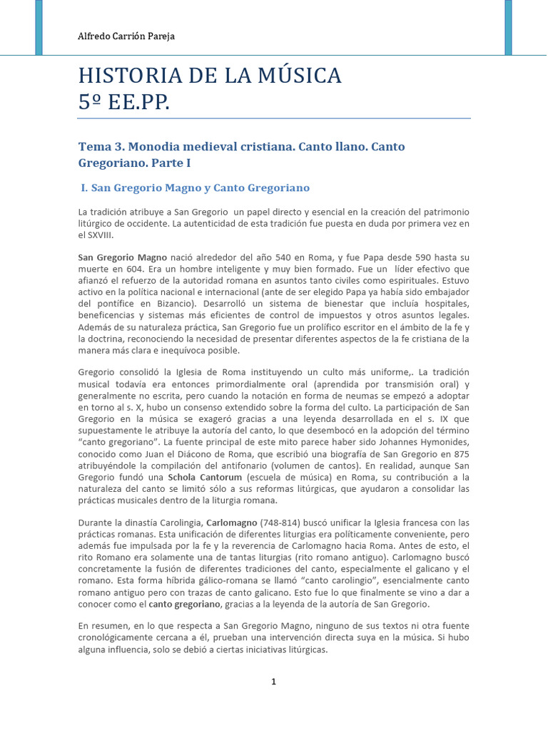 Tema 3 Historia 5 | PDF | Modo (música) | Pitch (Música)