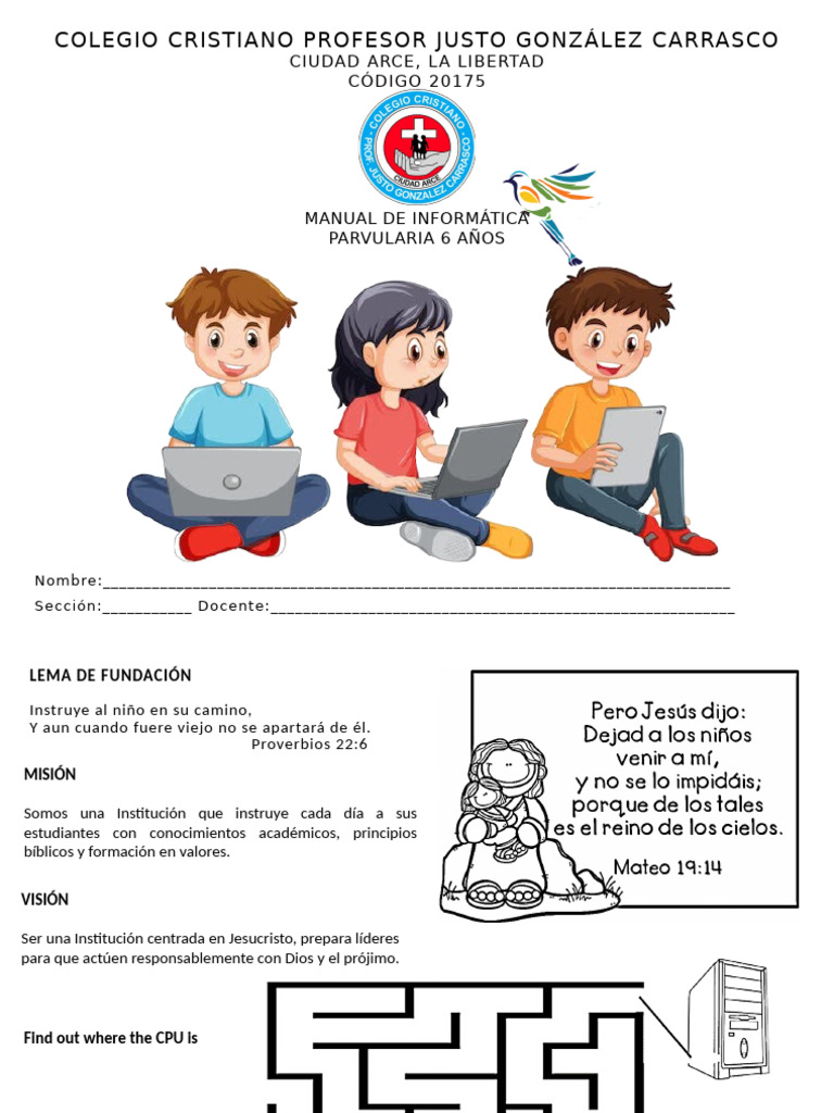 Manual de Informática Parvularia 6 (En Ingles) | PDF | Computer ...