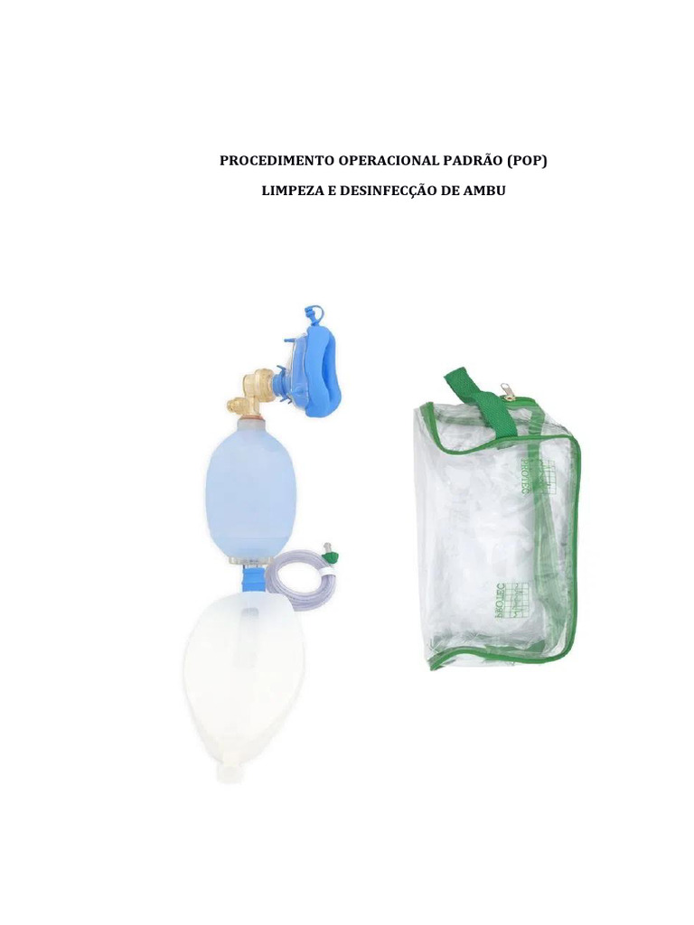 Limpeza e Desinfecção de Ambu: POP | PDF