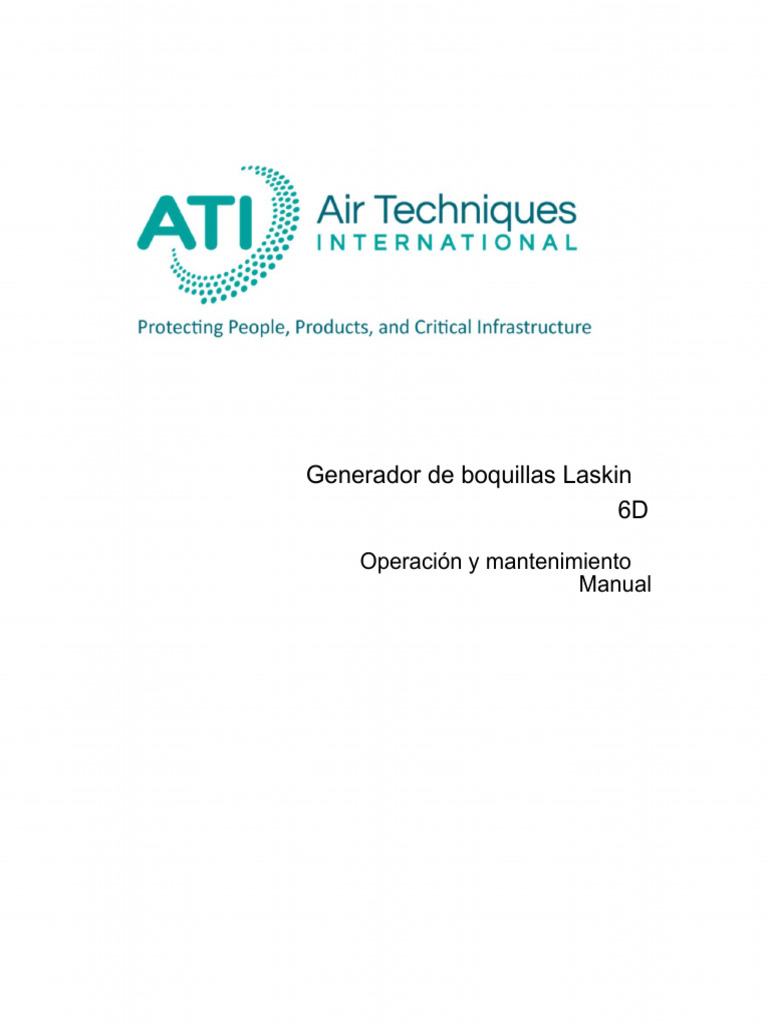 Manual de Generador de Aerosol 6D Laskin | PDF | Tanques | Tornillo