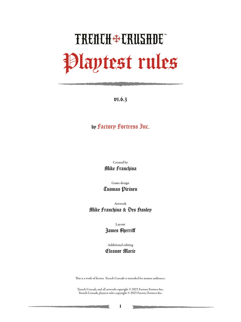 Trench+Crusade+Rules+v1 6 3!1!83 | PDF