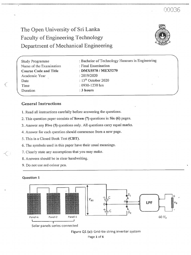 Final Exam Paper - 2020 | PDF