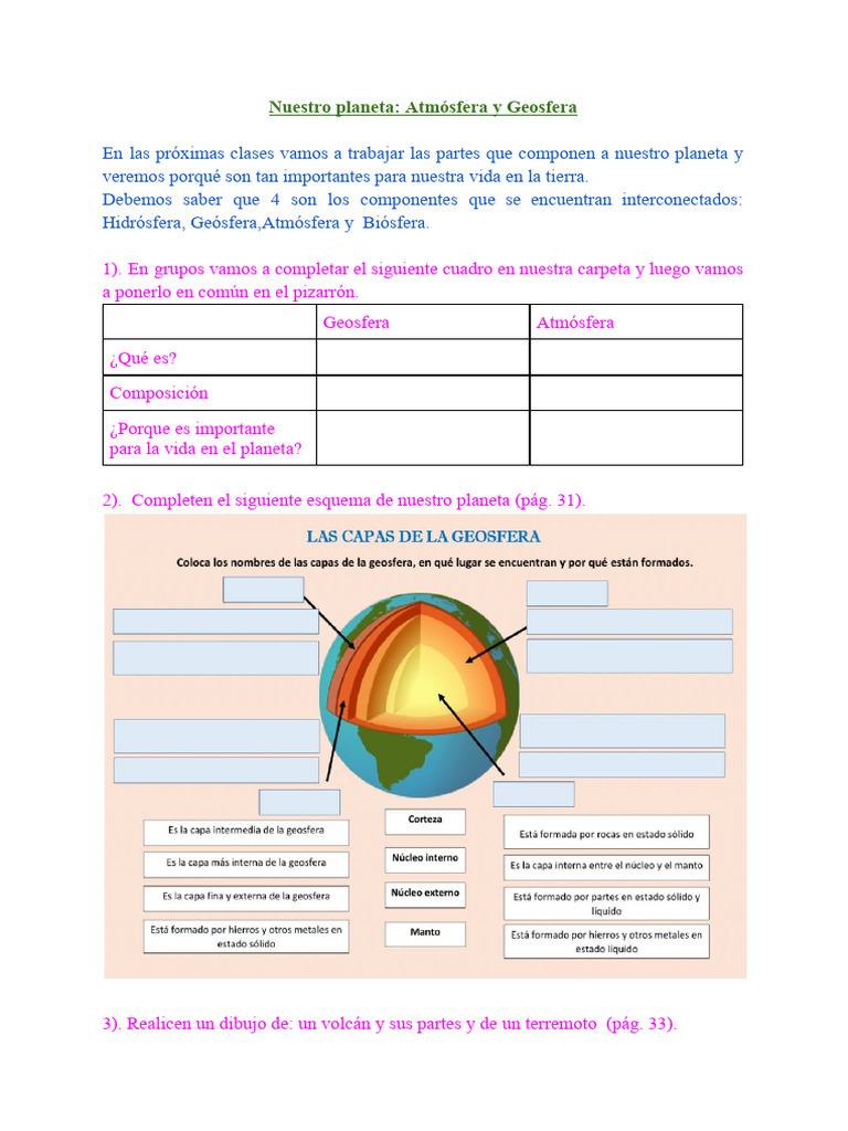 Nuestro Planeta - Atm-Sfera y Geosfera | PDF