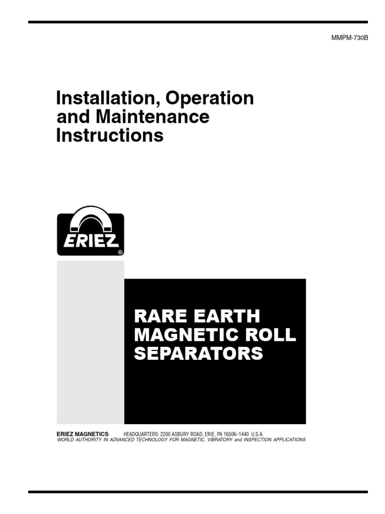 Rare Earth Magnetic Roll Separator Guide | PDF | Belt (Mechanical ...