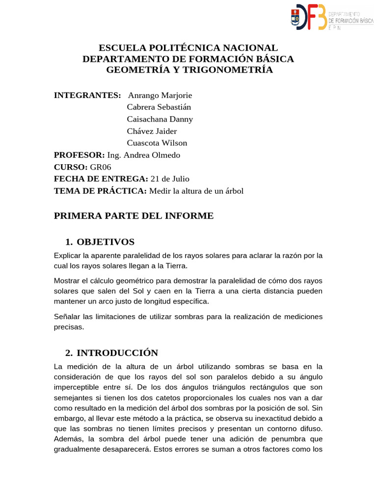 GR6 Práctica1 Parte1 Grupo6 | PDF | Medición | Experimentar