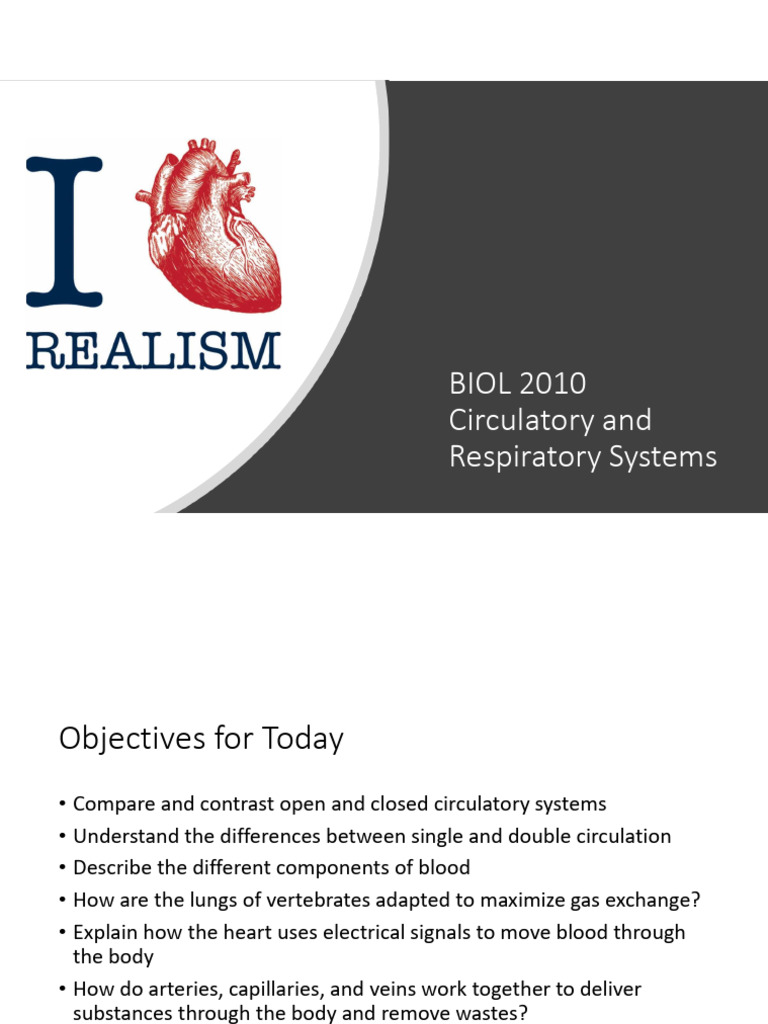Circulatory and Respiratory Systems Overview | PDF | Heart ...
