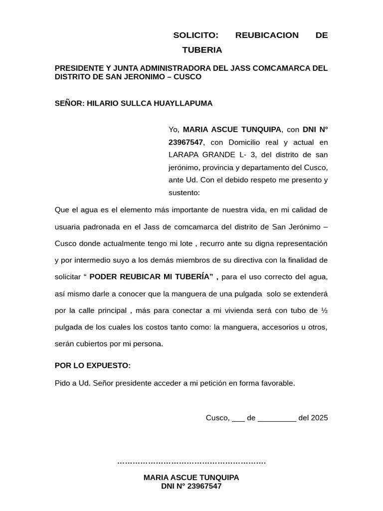 Solicito Ultimo | PDF