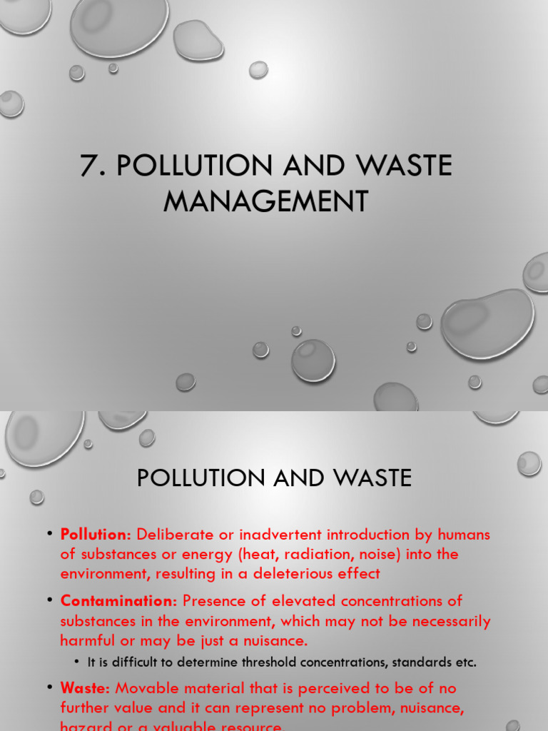 Pollution and Waste Management | PDF | Waste | Waste Management