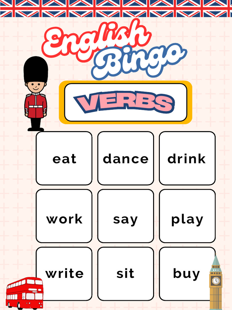 Bingo de Verbos (15 Fichas) | PDF